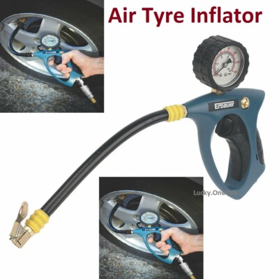 Erbauer Tyre Inflator Pressure Pump in psi & bar Car Tyre Nozzle Air ...
