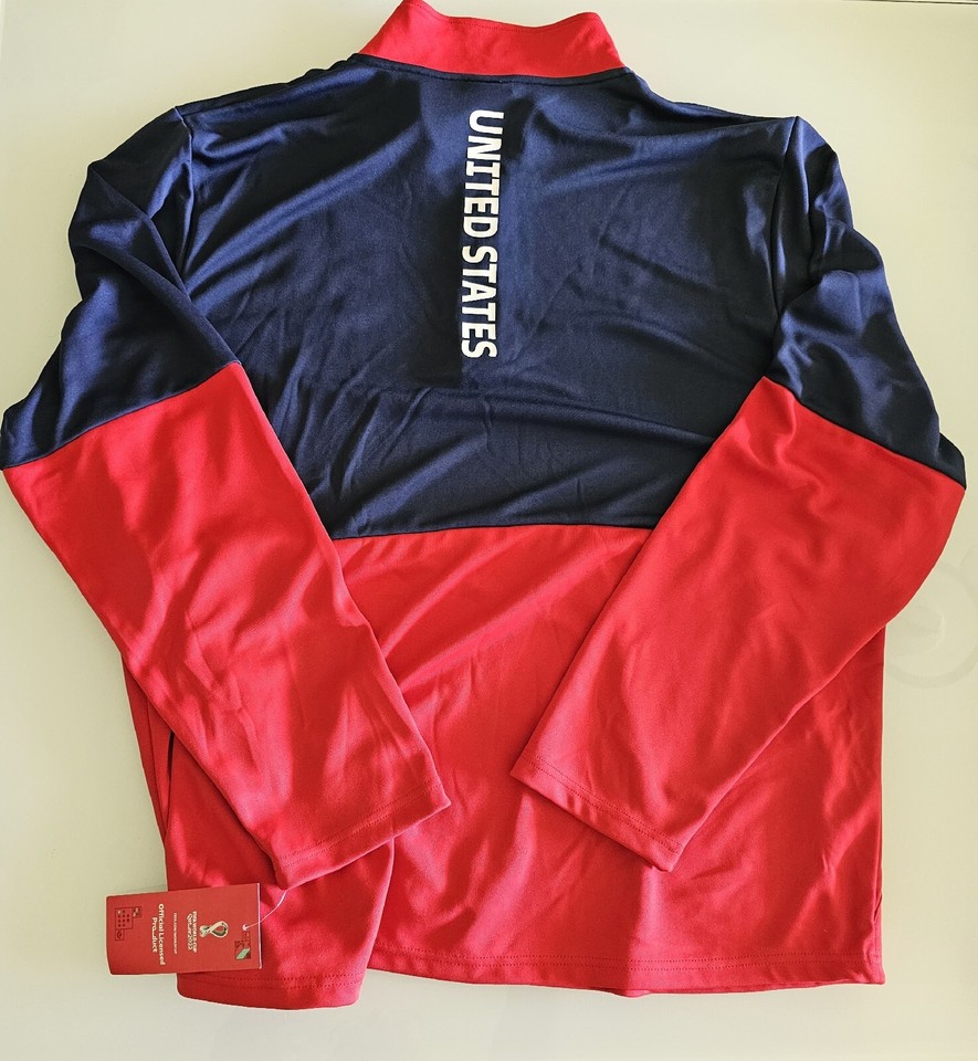 New FIFA World Cup Qatar 2022 USA Blue Raglan Jacket Size XXL 2XL NWT ...