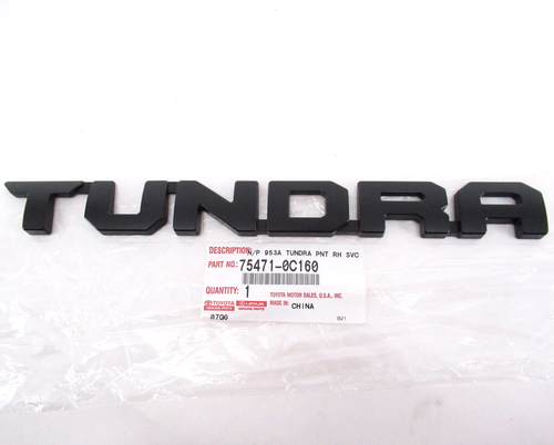 Genuine OEM Toyota 75471-0C160 "TUNDRA" Rear Namplete Badge 2005-2021 ...