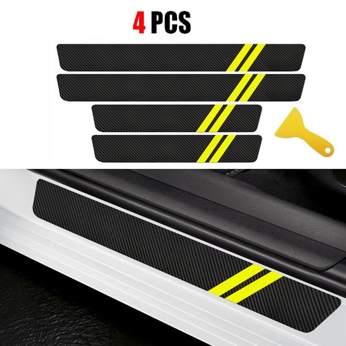 Fit For Dodge Challenger Accessory Yellow Car Door Sill Plate Step ...
