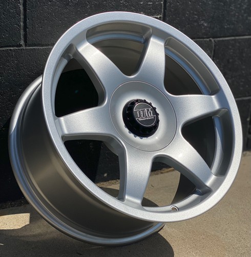 DTM RW03 Silver Wheels Rims 17x8.5 5x100 5x112 +35 VW Jetta GTI Golf ...