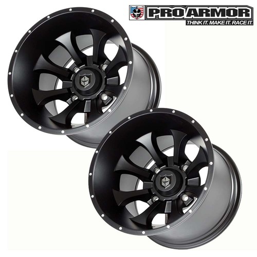 Rear 2x Pro Armor Knight Wheels 15x10 P1510KNBL Dune For Polaris RZR ...