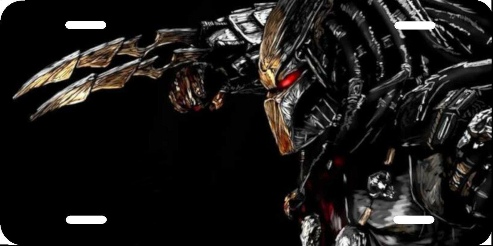 Fight Predator License Plate New Car Tag Metal Aluminum | USA | License ...