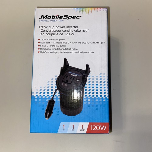 MobileSpec MSI120C Cup Power Inverter 120W (opened, Never Used) | eBay