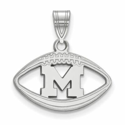 SS Univ of Michigan Letter M Football Cutout Pendant | eBay