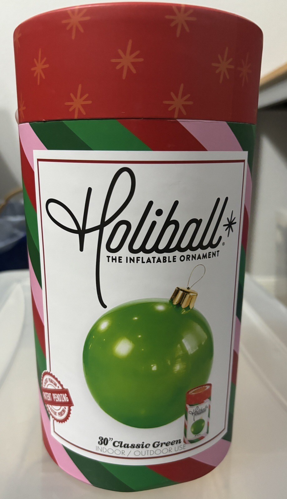 Holiball Inflatable Indoor Outdoor Christmas Ornament 30" Classic Green ...