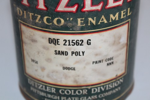 Ditzler PPG Ditzco Paint Quart DQE 21562 G Sand Poly 1958 Dodge | eBay