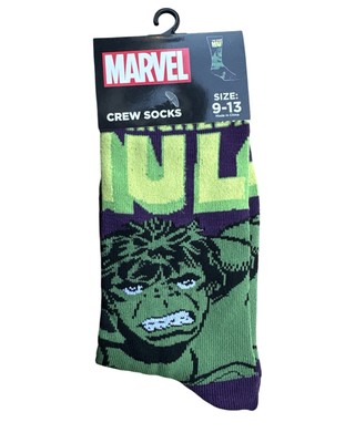 INCREDIBLE HULK MARVEL - Men's crew socks - size 9-13 - NWT - FREE SHIP ...