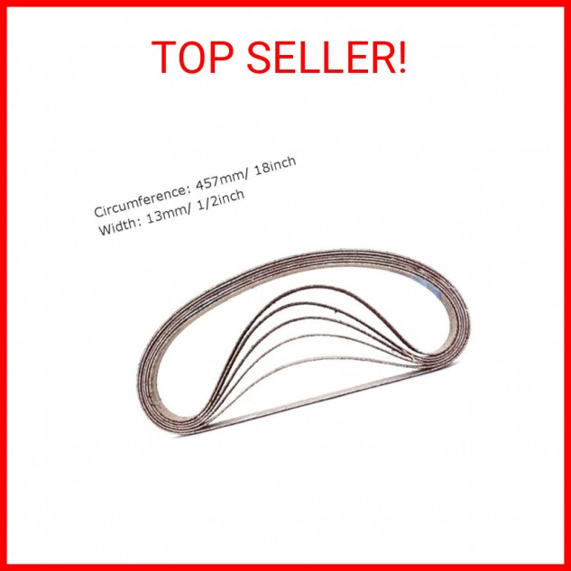 1/2 Inch x 18 Inch Sanding Belts, 80 Grits Aluminum Oxide Sanding Belt ...