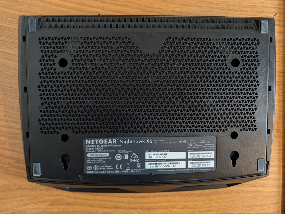 Netgear Nighthawk X6 AC3200 Tri-Band Wireless Router R8000 | eBay UK