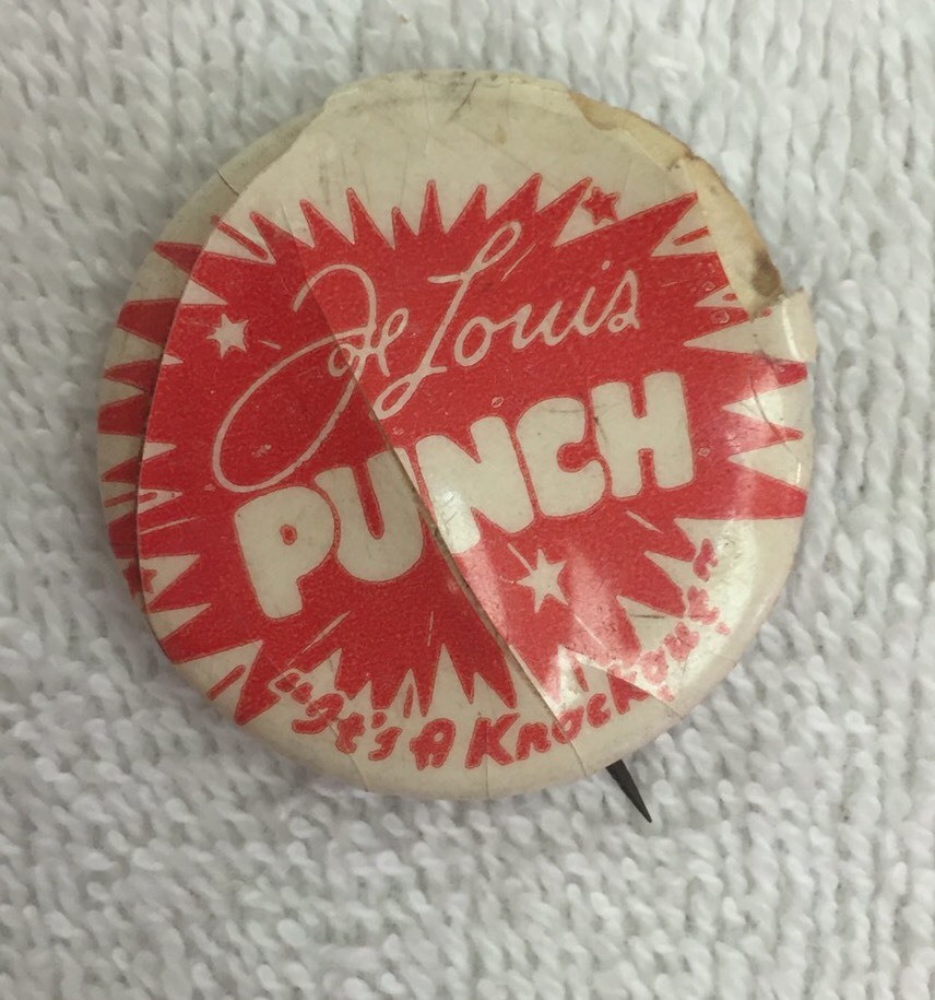 RARE!!!!! Joe Louis PUNCH soda pop pinback boxing button!!! Vintage ...