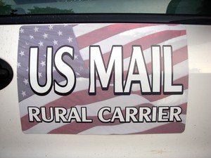 US Mail Magnetic Door Sign Car Auto Postal Rural Carrier 17 x 11 USPS ...