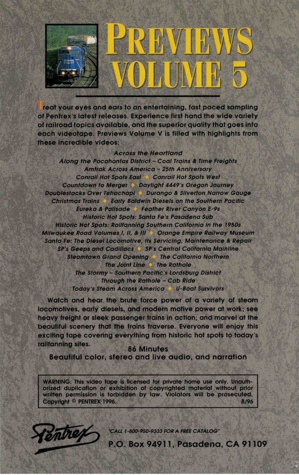 Pentrex Presents Previews Volume 5 - Videotape - Used | eBay