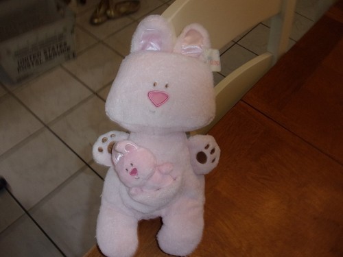 4036988 BABY GUND MOMma BABY BEBBA BUNNY RABBIT pink RATTLE PLUSH TOY ...