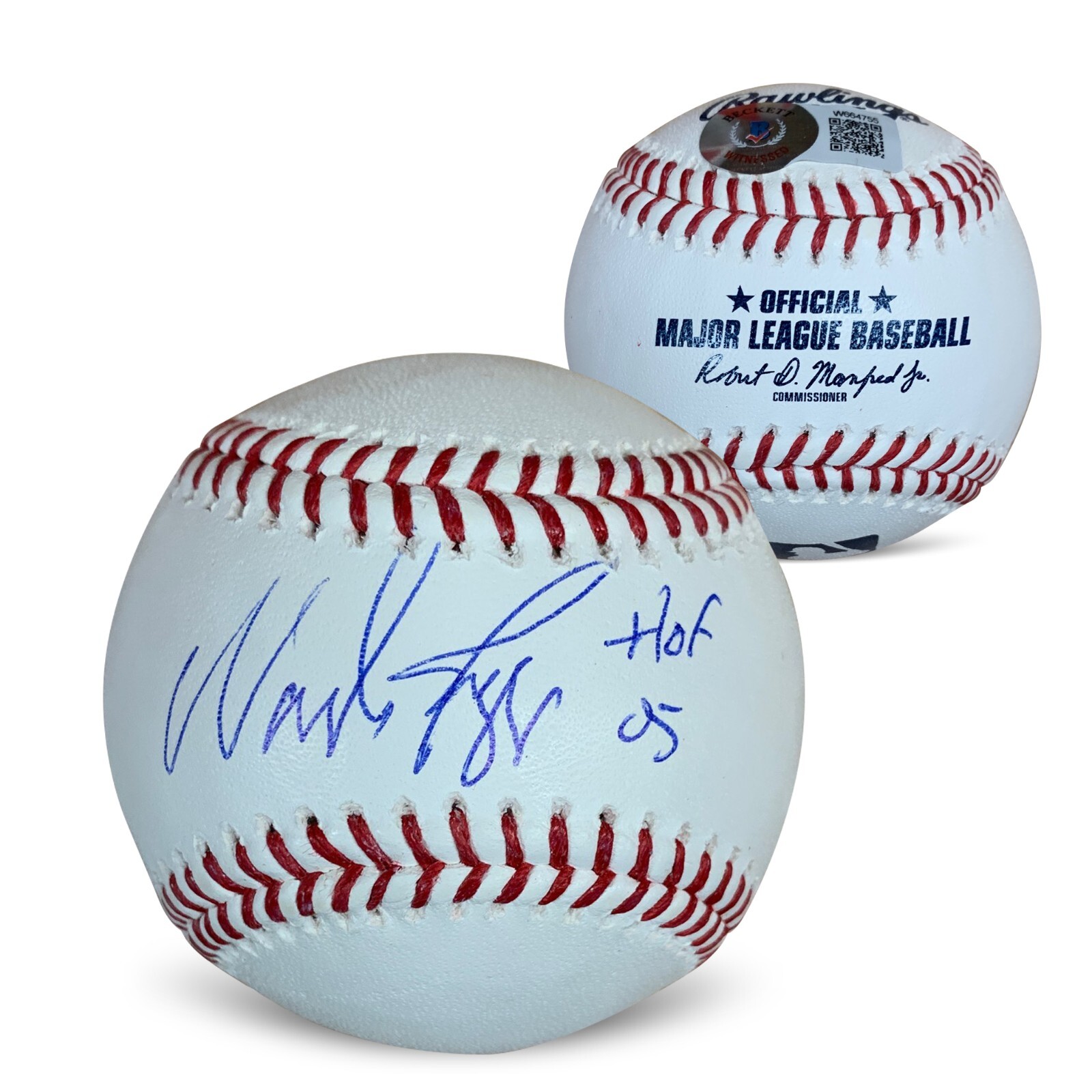 Wade Boggs Autographed MLB Signed Baseball Hall of Fame HOF 2005 ...