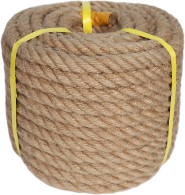 Twisted Manila Rope (3/4 in X 50 Ft) Natural Jute Rope Thick Hemp Rope ...