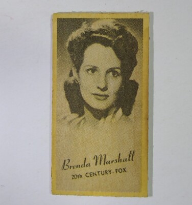 c1942 BRENDA MARSHALL movie star card PEERLESS WEIGHING SCALES ...