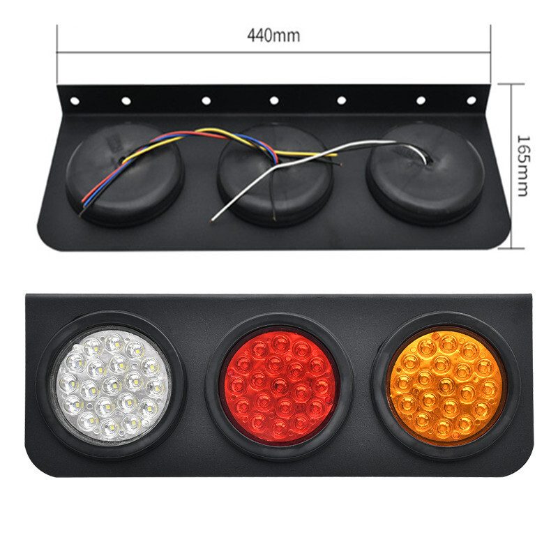 2 X 24V TAIL LIGHTS 57 LED TRUCK UTE TRAILER STOP INDICATOR PAIR 24V ...