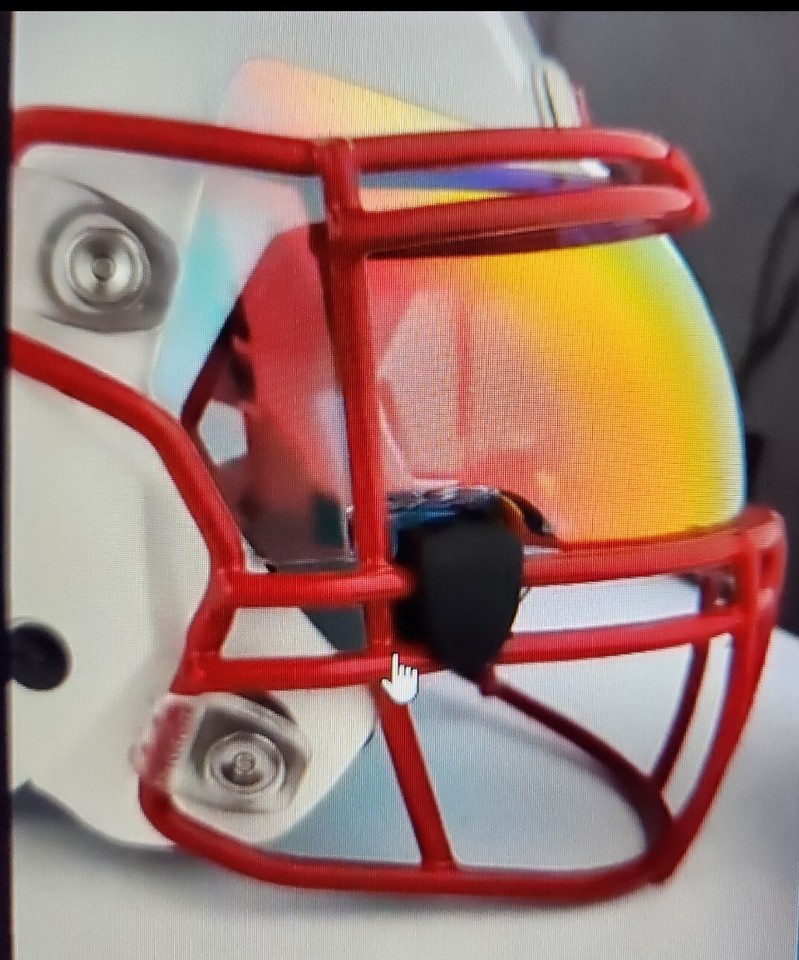 REVO CLEAR RED SPEED FLEX & F7 Full Size Football Helmet Oculus Visor W ...