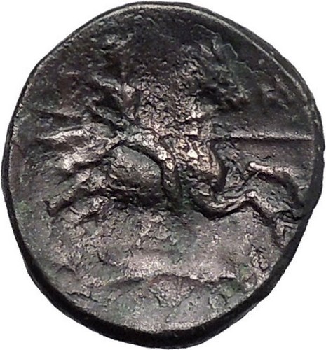 LARISSA in THESSALY 350BC NYMPH & HORSEMAN Authentic Ancient Greek Coin ...