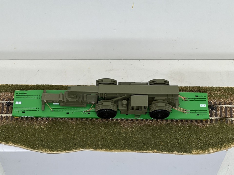 Spring Mills Depot flat with ARMY KALMAR loader, Ho Scale new custom ...