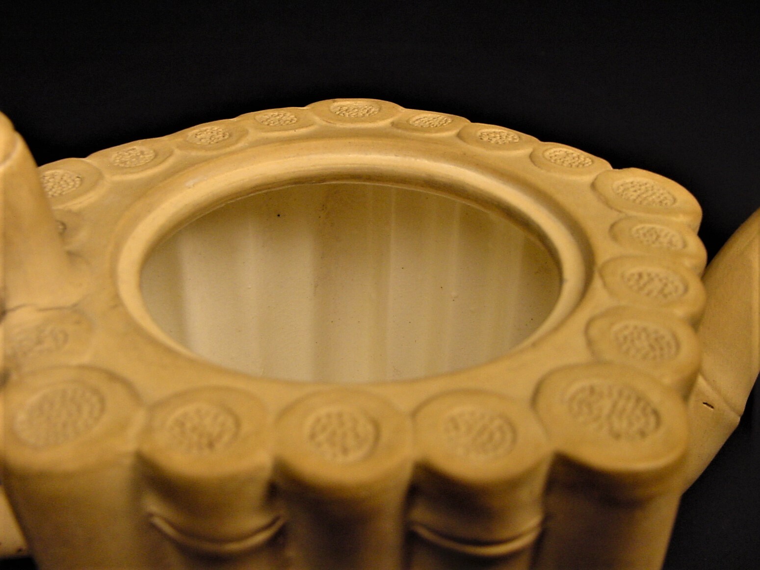 EXTREMELY RARE 1790s BAMBOO TEA POT WEDGWOOD CANE CANEWARE YELLOW WARE ...