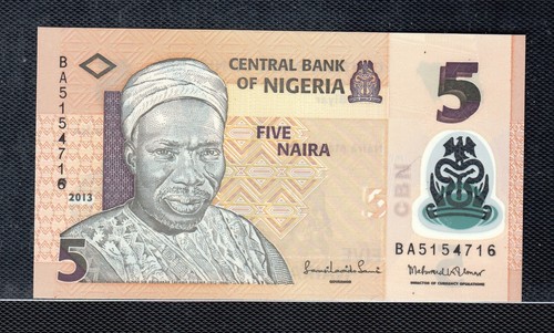 SN19 NIGERIA 5 NAIRA BANKNOTE 2013 POLYMER UNCIRCULATED P.32 | eBay