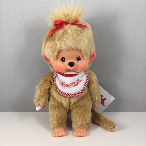 MONCHHICHI GIRL Sekiguchi 7.75"H Original Red Bib Collectible Plush ...