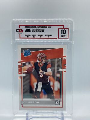 2020 Joe Burrow Rated Rookie 301 CG Graded 10 Mint | eBay