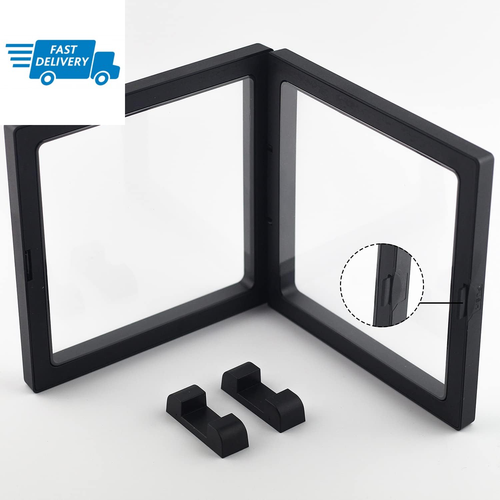 4 Pack 3D Floating Display Case 5.5x5.5x0.8 Coin Display Frame for AA ...
