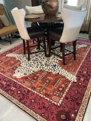 New Octavia Leopard Rug Animal design rug 5X8 8X10 9X12 wool area rug ...