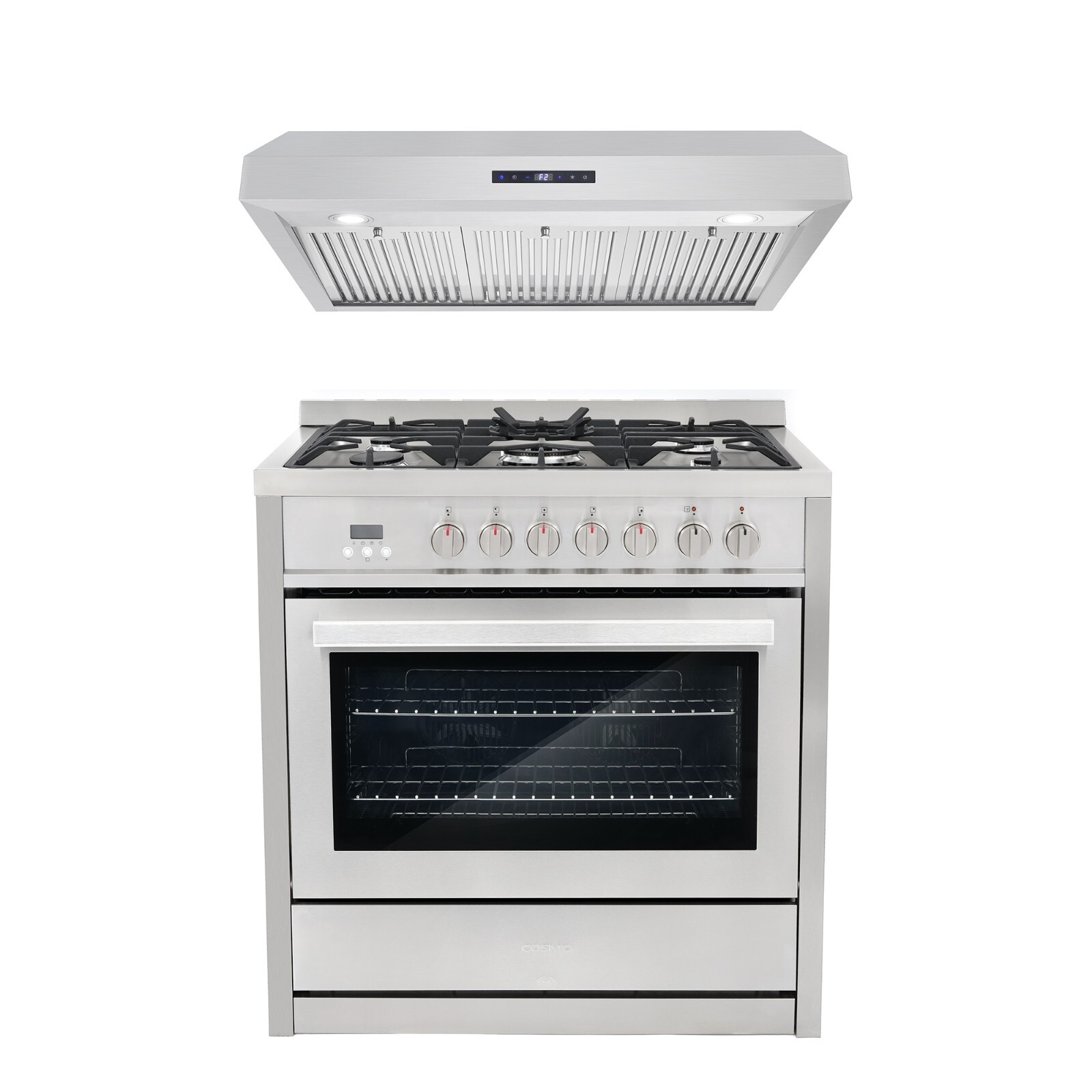 36 in. Dual Fuel Range, 36 in. Range Hood Appliance Package (OPEN BOX ...