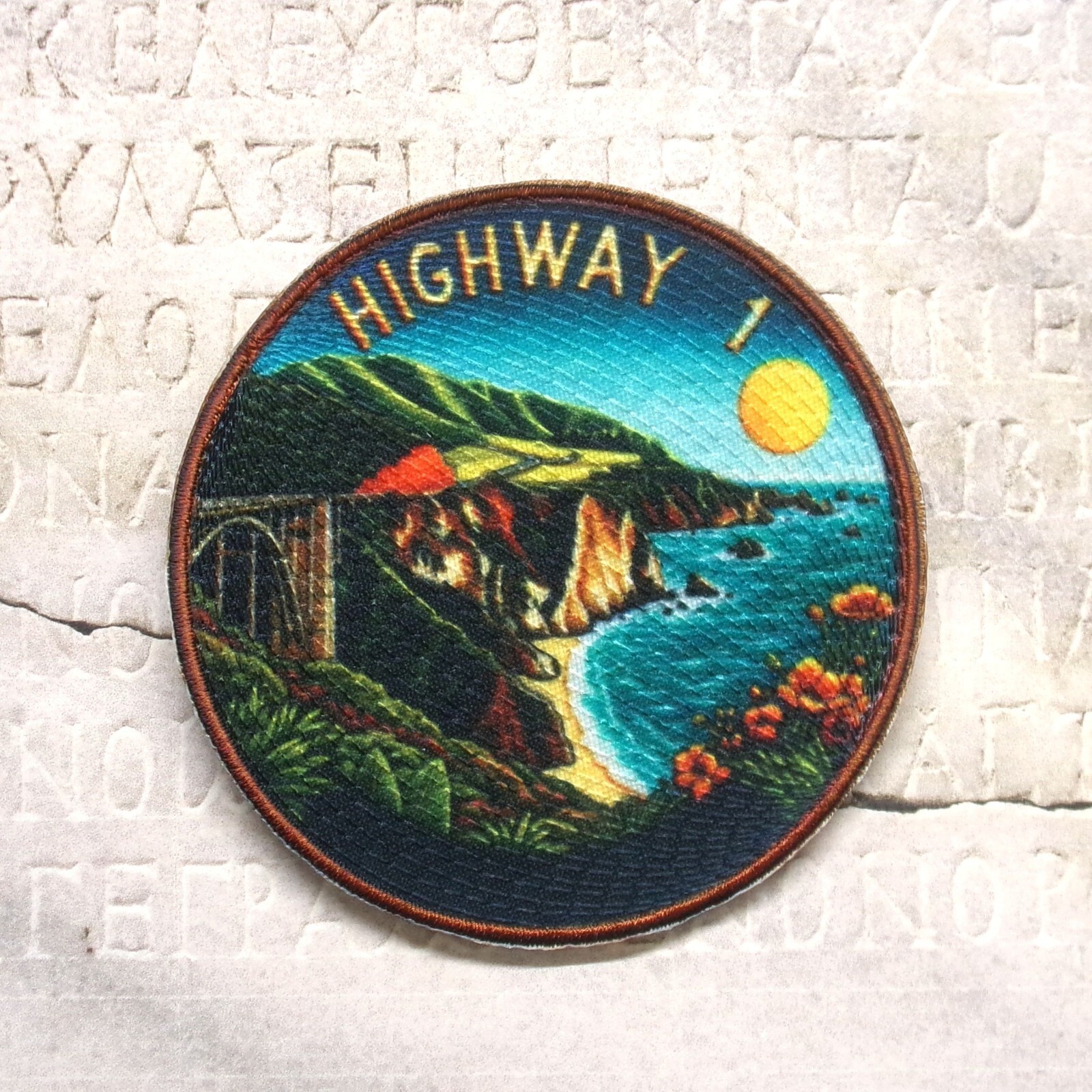 Highway 1 California Patch Iron-on Applique Vacation Travel Souvenir ...
