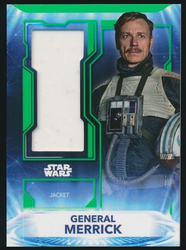 GENERAL MERRICK 2021 Topps Star Wars Battle Plans GREEN SOURCED RELIC ...