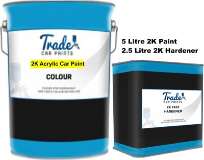 VOLKSWAGEN 2k Acrylic Car Paint 7.5 Litre Kit Gloss L50K Neptune Blue ...