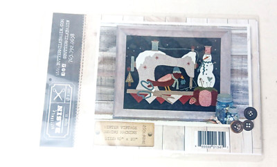 Buttermilk Basin Winter Vintage Sewing Machine Bird Snowman Wool ...