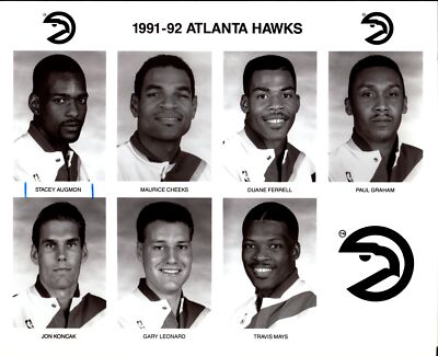 Vintage Press Photo Basketball NBA 1991-92 Atlanta Hawks Stacey Augmon ...