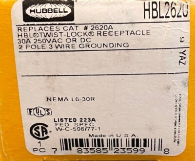 Receptacles & Outlets - Receptacle 30A