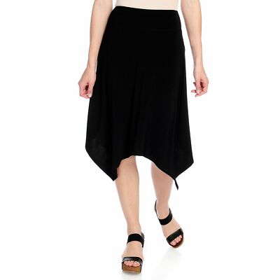 NEW aDRESSing WOMAN Stretch Knit Elastic Waist Knee-Length Four-Point ...