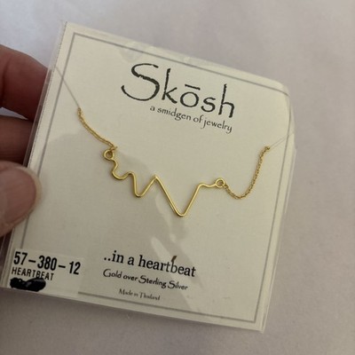 Skosh Necklace In A Heartbeat Gold Over Sterling Silver New Adjustable ...