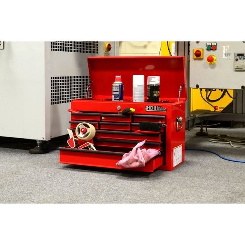 Hilka Tool Chest Box 9 Drawer Portable Red Metal Garage Storage Cabinet ...