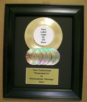 Personalized Gold 45 Record Album Music Style Award to Custom w/CDs ...