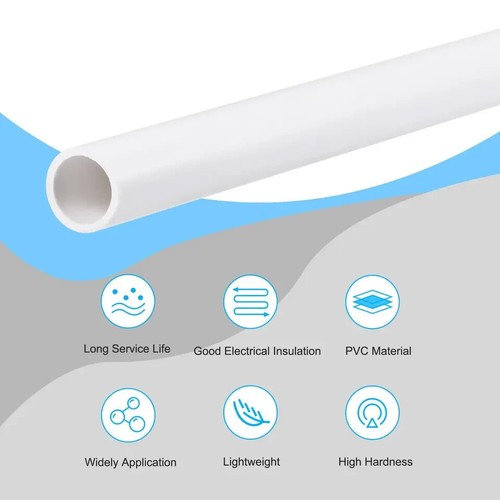 4 Pack - PVC Pipe Round Rigid Plastic Tube 8mm ID 10mm OD 250mm Length ...