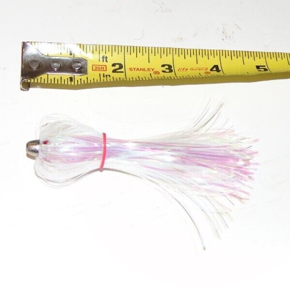 4 MYLAR DUSTER BLUE WATER FISH CANDY FLASH KINGFISH MACKERAL LURE ...