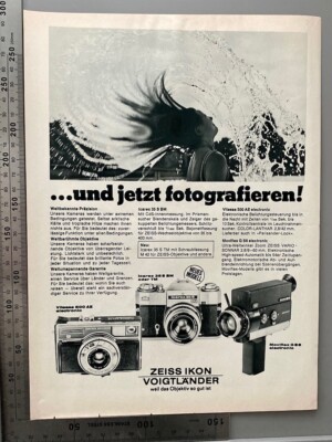 Zeiss Ikon Voigtländer Kamera Original Vintage Advert Werbung 1970 ...