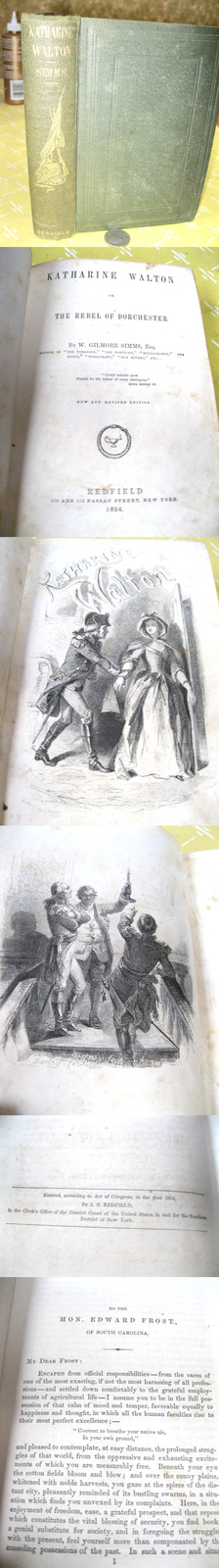 KATHERINE WALTON or THE REBEL OF DORCHESTER,1854,W. Gilmore Simms | eBay
