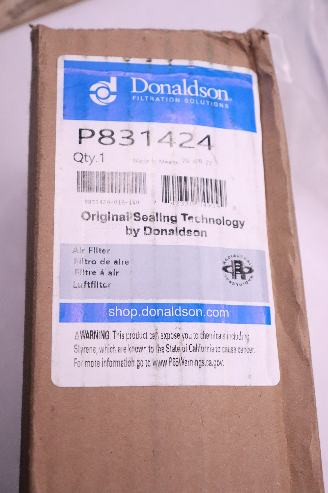 DONALDSON P831424 - Air filter cross reference