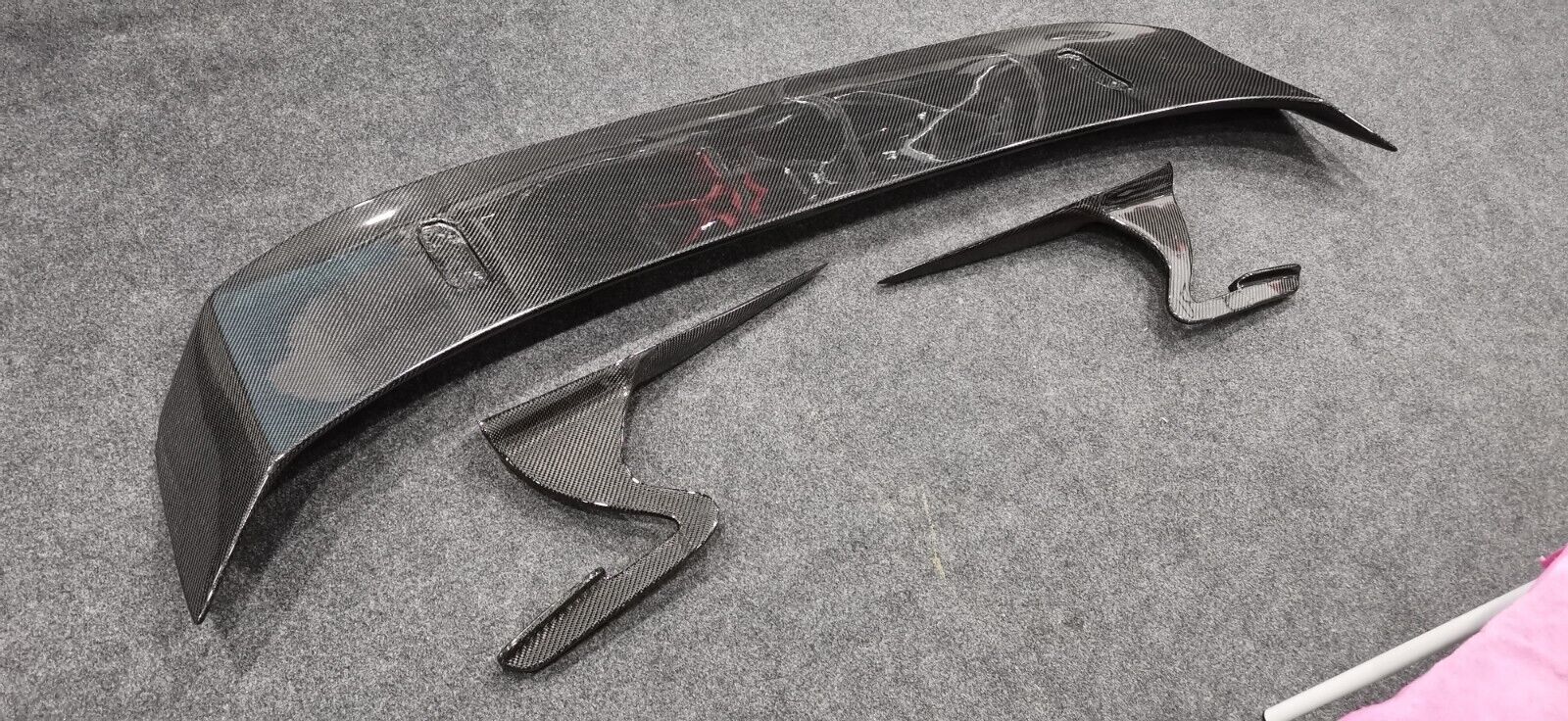 Carbon Fiber Swan Neck Rear Wing Fit For Nissan GTR R35 (FOR STOCK REAR ...