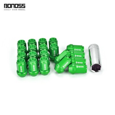 BONOSS 20x 12x1.5 Cone Green Racing Lug Wheel Nuts for Mazda 3 6 RX-7 ...