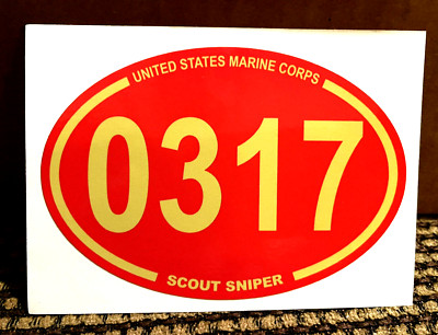 United States Marine Corps 0317 Scout Sniper Sticker Decal | eBay